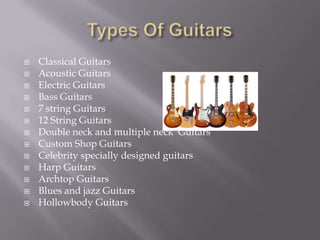 The history of guitars | PPTX