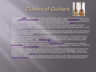 The history of guitars | PPTX