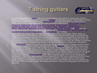 The history of guitars | PPTX