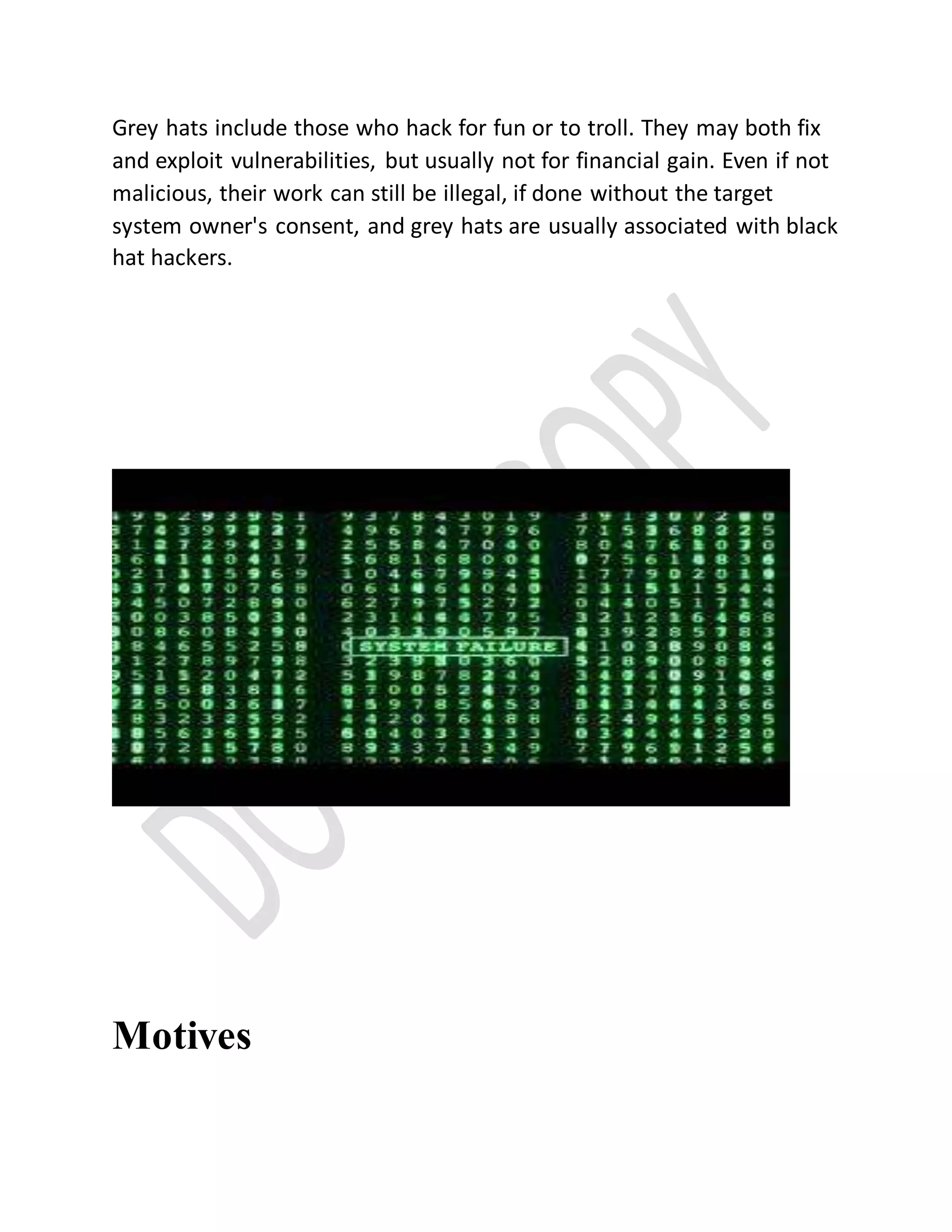 The history of hackers lab 2 of ict | DOCX