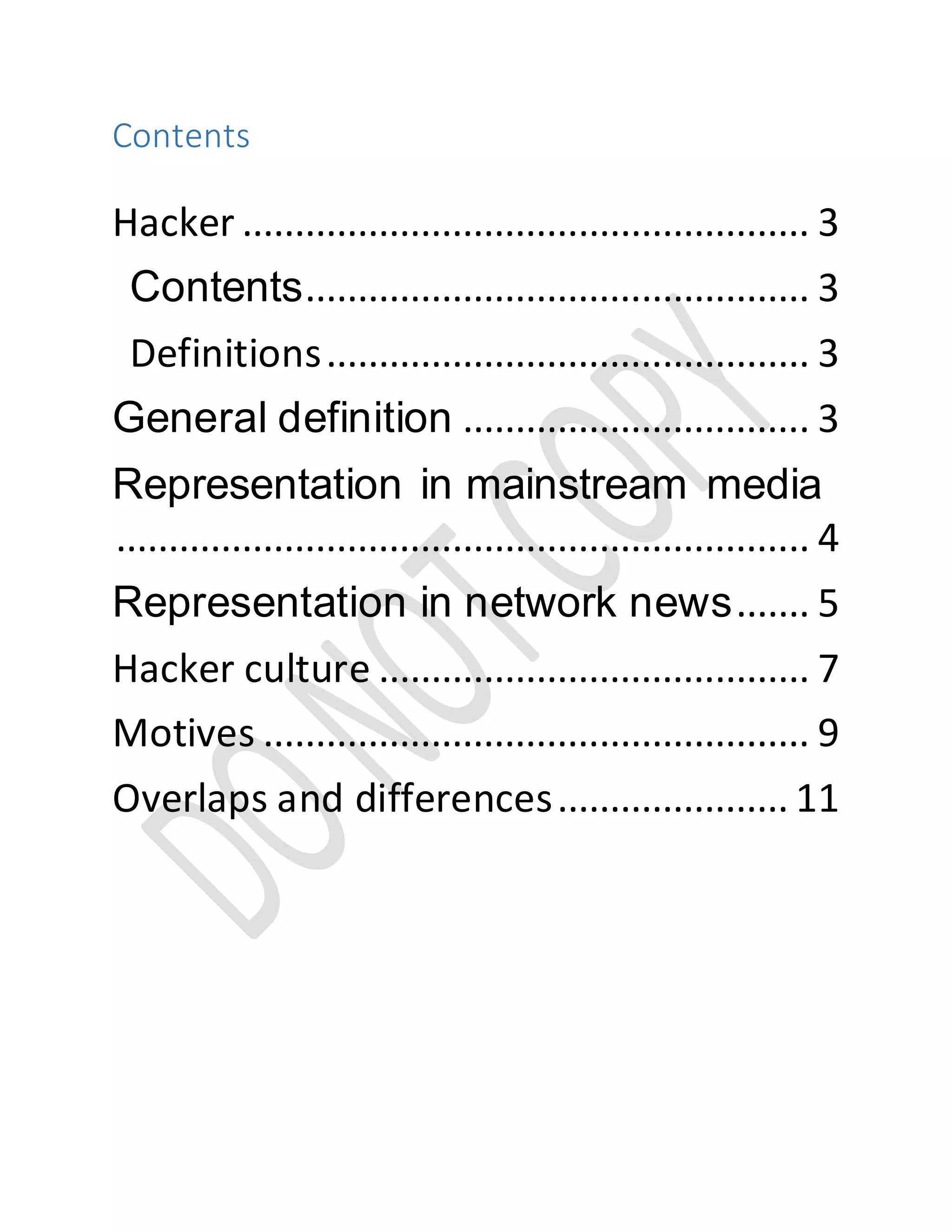 The history of hackers lab 2 of ict | DOCX