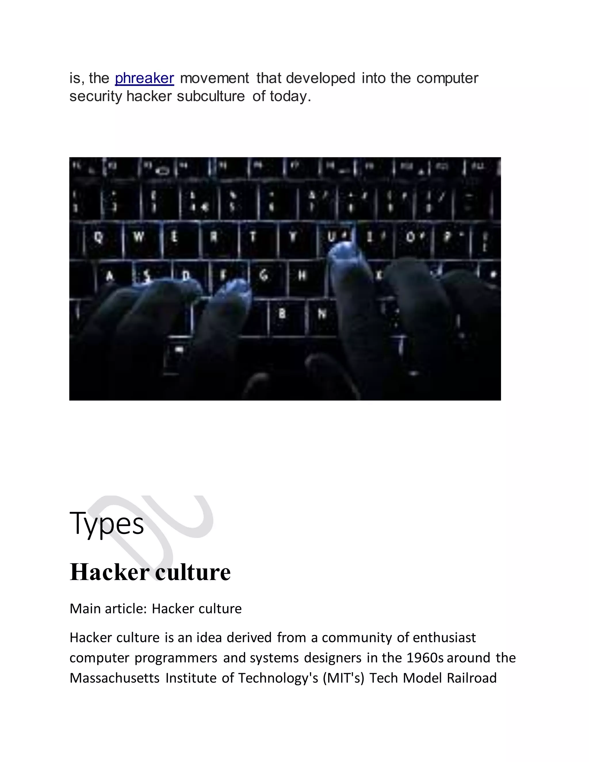 The history of hackers lab 2 of ict | DOCX