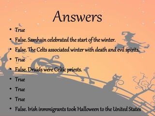 The history of halloween | PPT