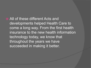 The history of health insurance | PPTX