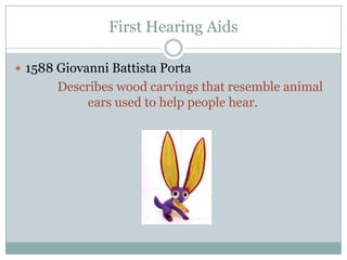 The history of hearing aids | PPTX