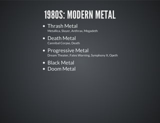 The History of Heavy Metal | PDF