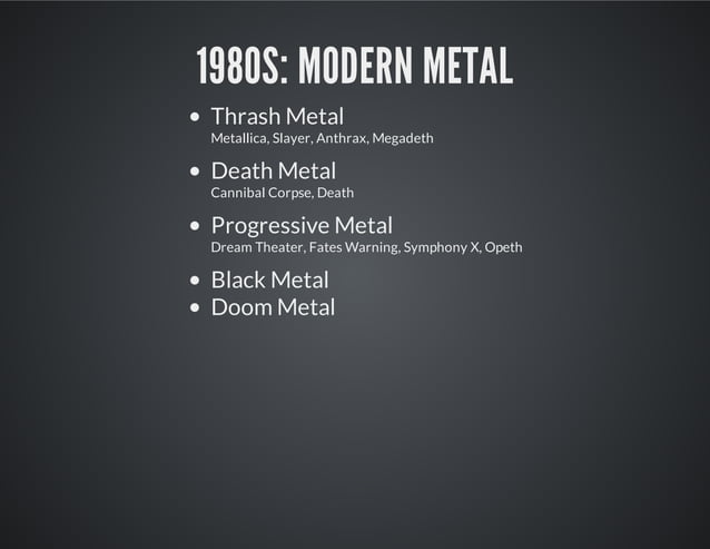The History of Heavy Metal | PDF | Rock Music | Music