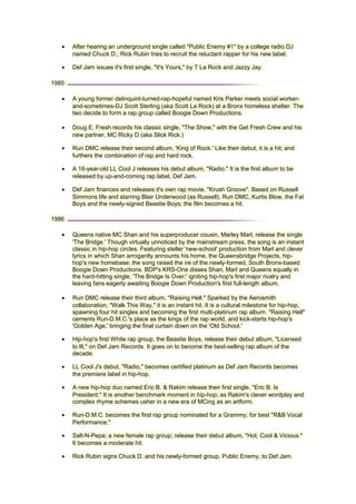 The history of hip hop | DOC