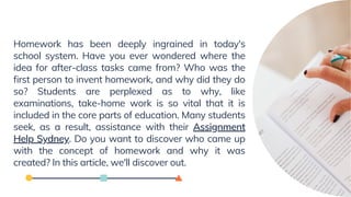The History of Homework | PPT