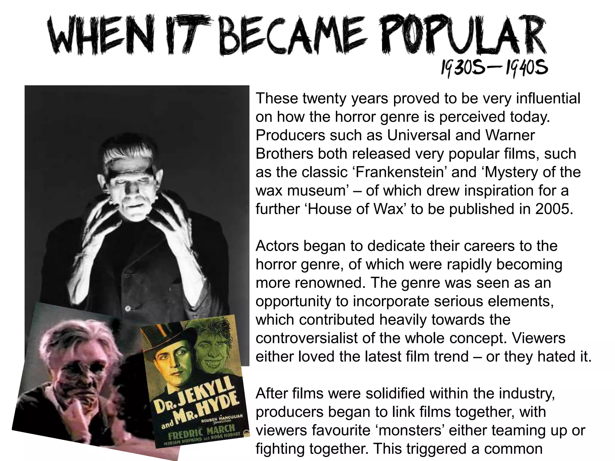 The history of horror | PPT