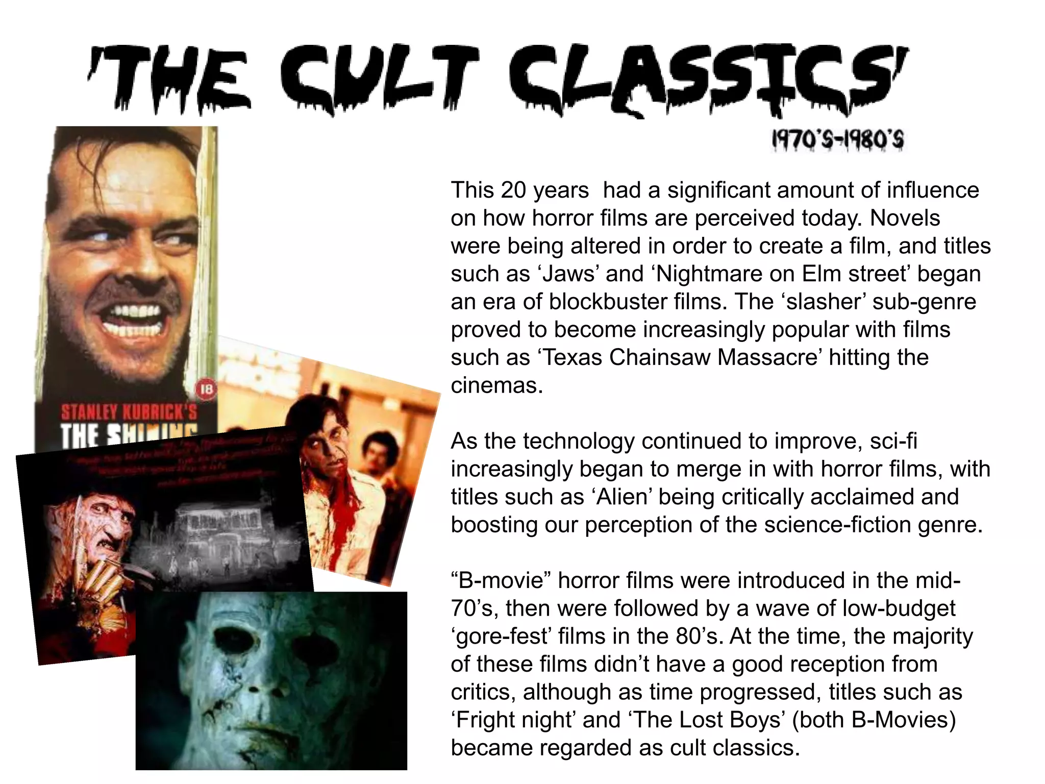 The history of horror | PPT