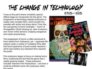 The history of horror | PPT