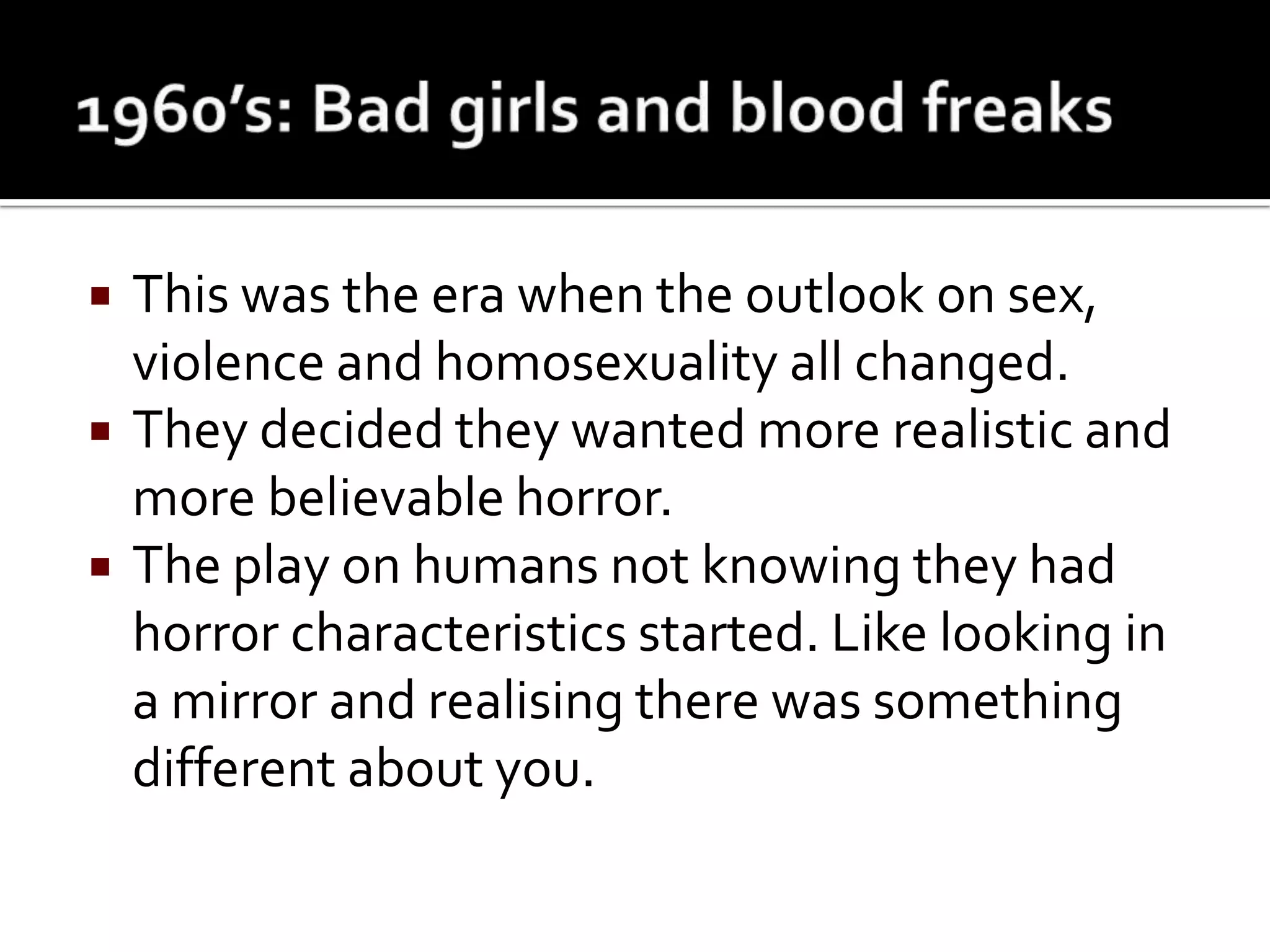 The history of horror | PPT
