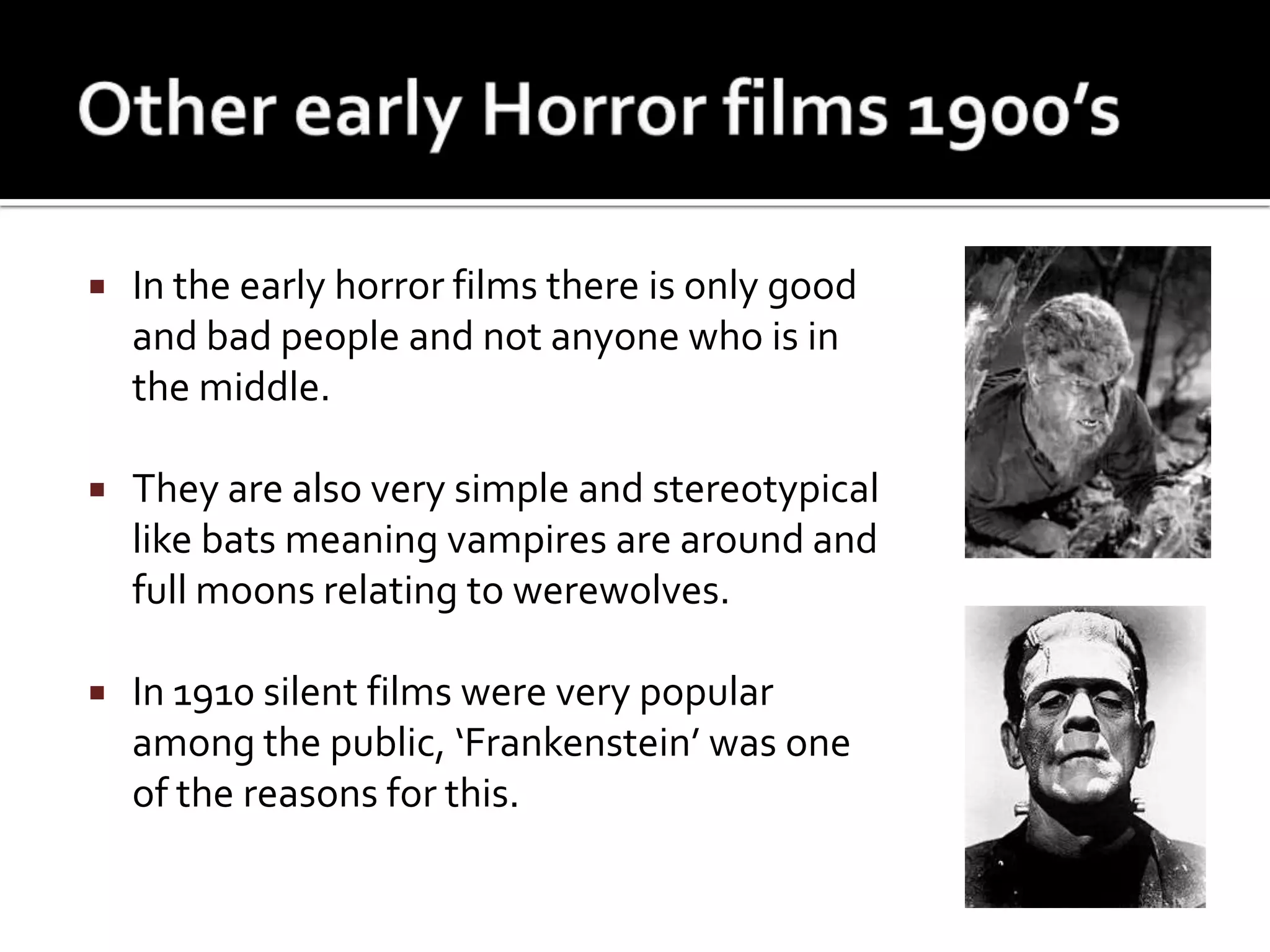 The history of horror | PPTX | Horror | Genres