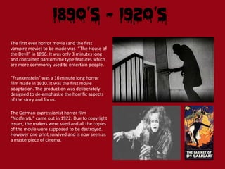 The history of horror | PPT