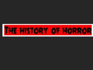 The history of horror | PPT