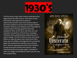 The history of horror | PPT