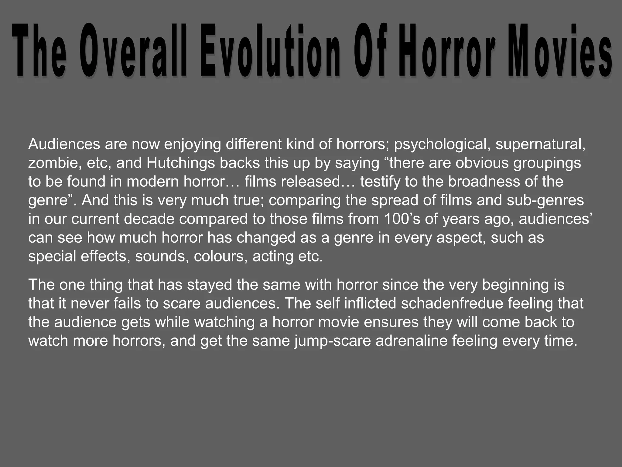 History of Horror | PPT