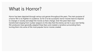 THE HISTORY OF HORROR | PPT