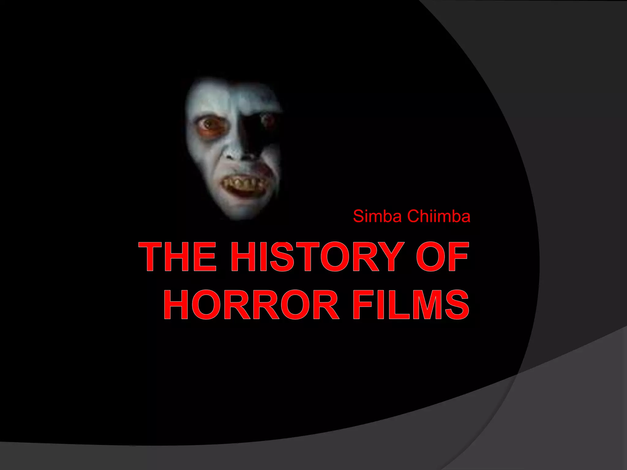 The History of horror films | PPT
