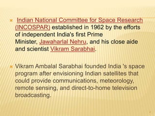 The history of india in space | PPTX