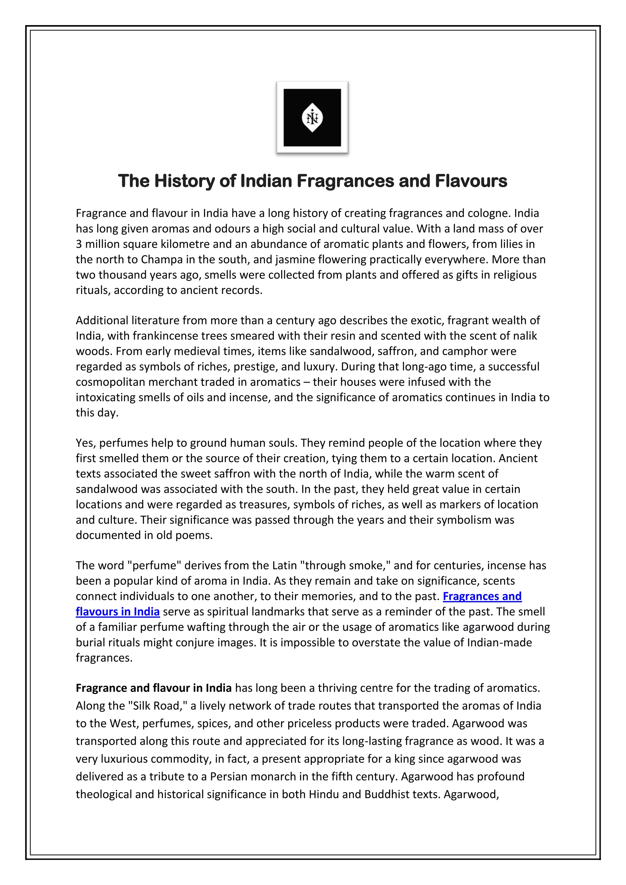 The History of Indian Fragrances and Flavours.pdf