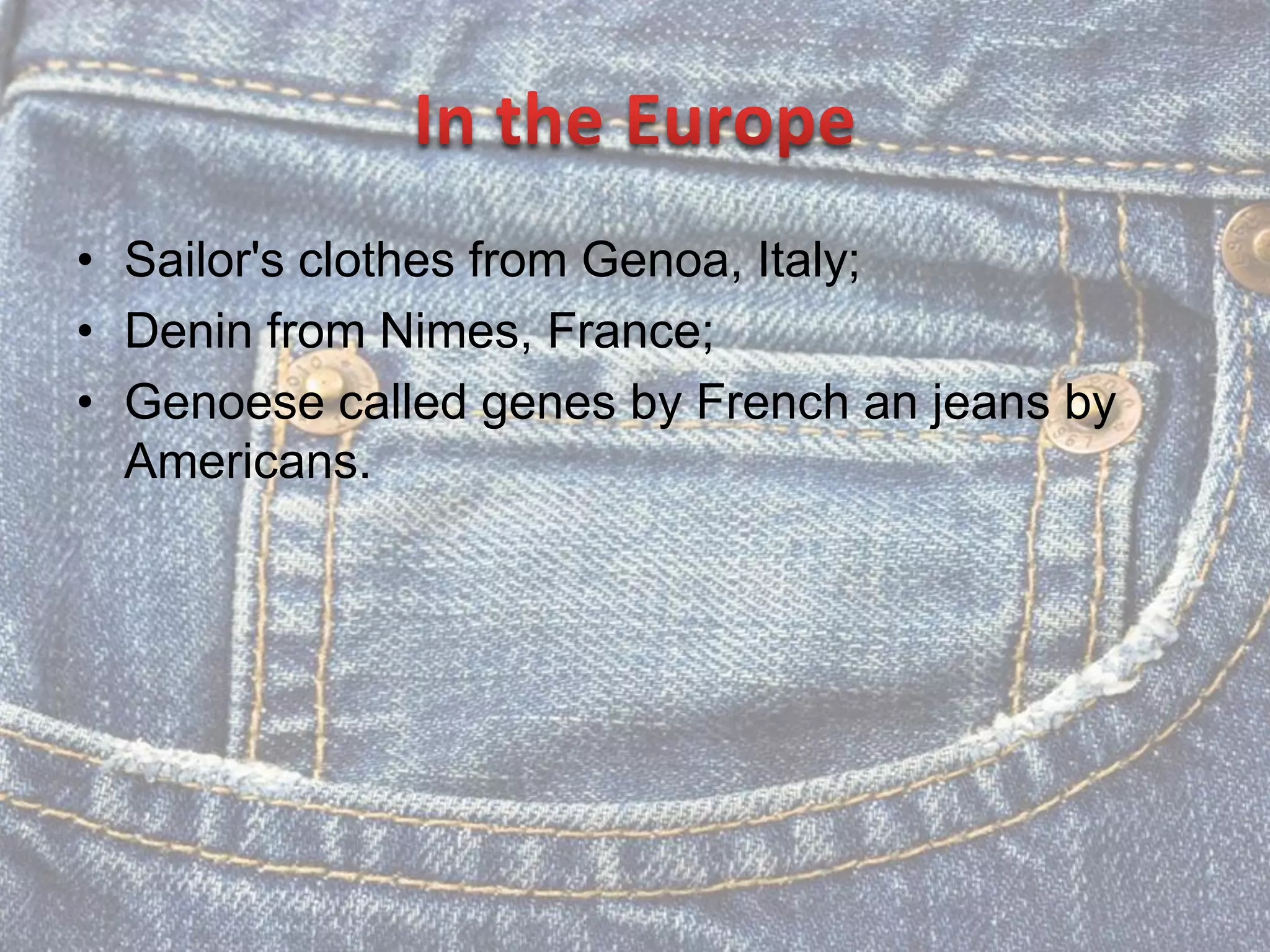 The history of jeans | PDF