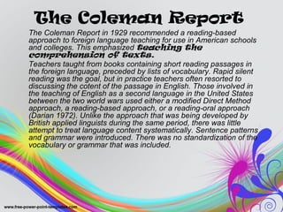 The History of Language Teaching Methodology | PPT