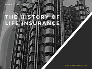 The History of Life Insurance | PDF