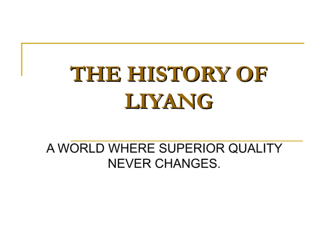 The history of liyang | PPT