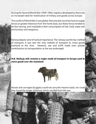THE HISTORY OF LOGISTICS I - WORLD WAR II | DOCX