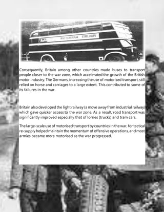 THE HISTORY OF LOGISTICS I - WORLD WAR II | DOCX