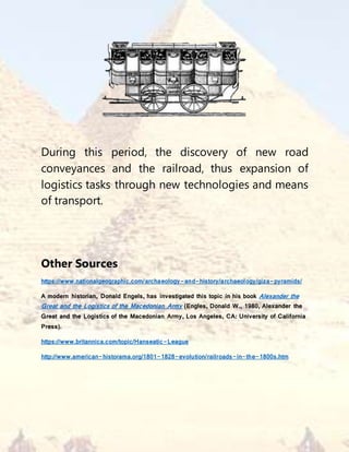 THE HISTORY OF LOGISTICS I - PRE-WORLD WAR II | DOCX