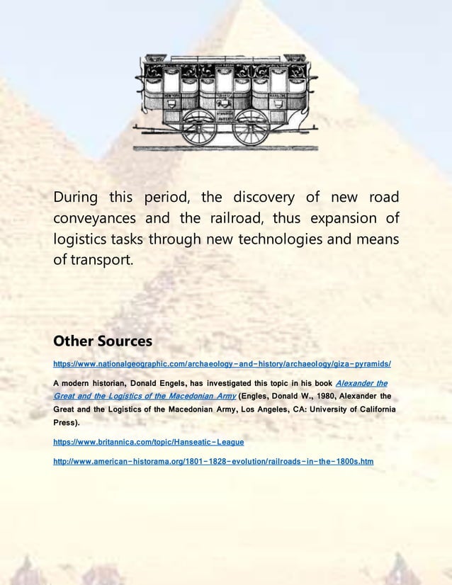 THE HISTORY OF LOGISTICS I - PRE-WORLD WAR II | DOCX