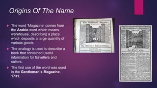 The History of Magazines | PPTX