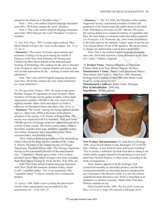 The history of meat alternatives - SoyaInfo Centre | PDF