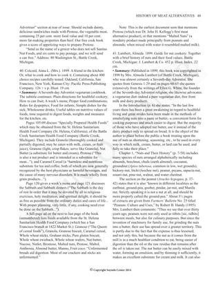 The history of meat alternatives - SoyaInfo Centre | PDF