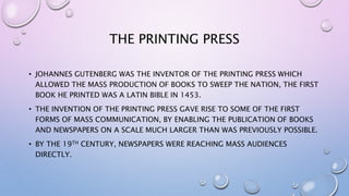 The History of Media. | PPTX