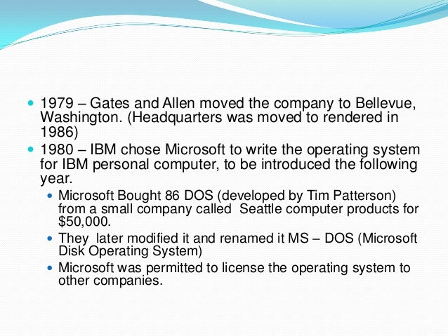 The history of microsoft