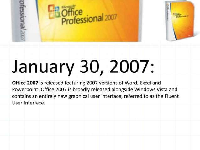 The History of Microsoft Office | PPTX | Operating Systems | Computer ...