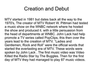 The History of MTV | PPT