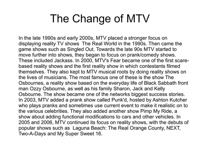 The History of MTV | PPT