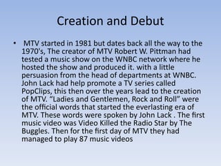 The History of MTV | PPTX | History | Genres