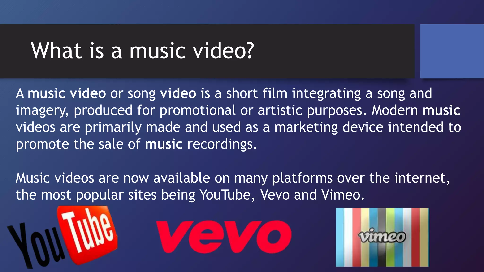 The History of Music Videos | PPTX