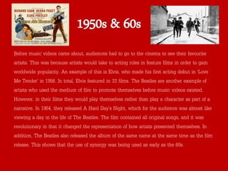 The History of Music Videos | PPT