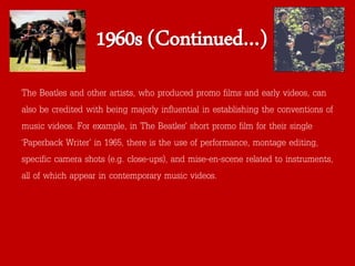 The History of Music Videos | PPT