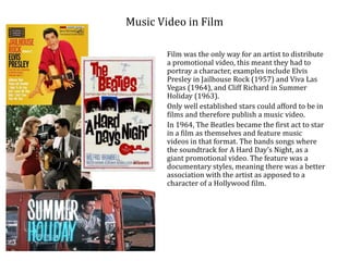 The History of Music Videos | PPTX