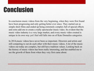 The history of music videos | PPTX