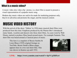 The history of music videos | PPTX