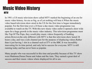 The history of music videos | PPTX